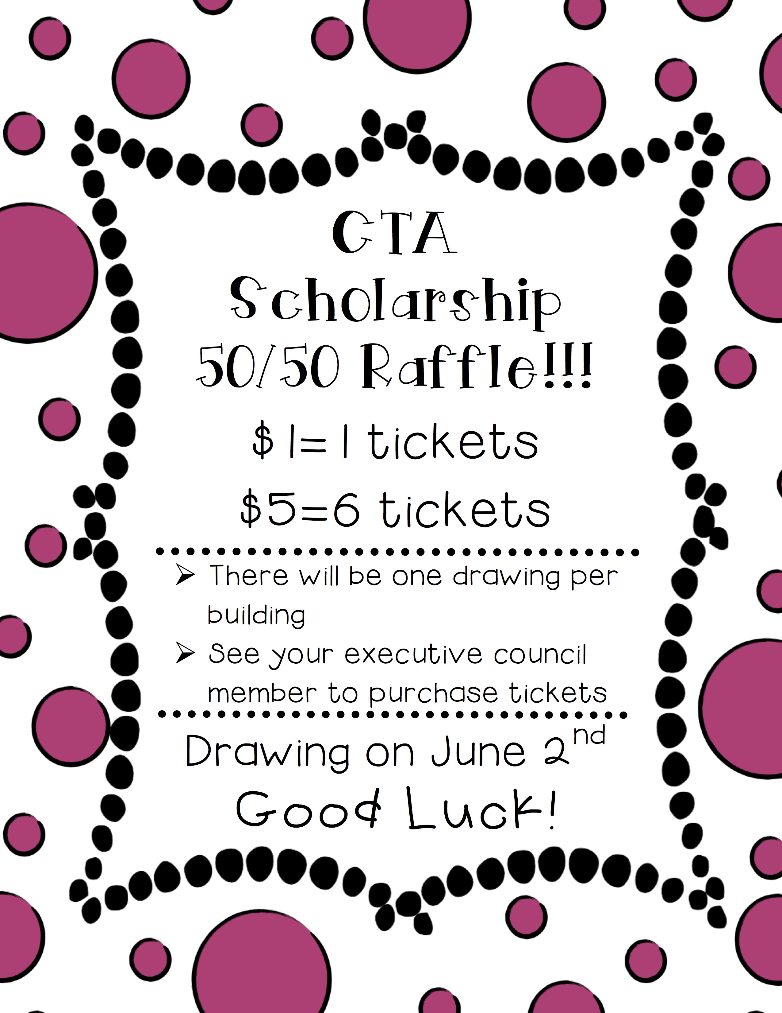 50 50 Raffle To Support The CTA Scholarship Fund Canton Educators 